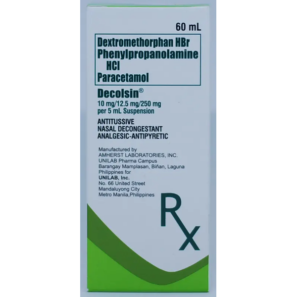 DECOLSIN Dextromethorphan Hydrobromide / Phenylpropanolamine ...